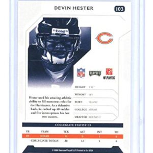 2006 donruss playoff #103 DEVIN HESTER chicago bears rookie card- Near Mint Condition Ships in New Holder