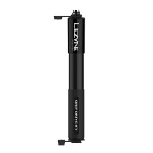 lezyne grip drive hv bicycle hand pump, abs flip chuck, gravel, mountain bike, presta and schrader valve, high volume, black, m, 231mm