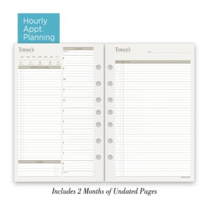 at-A-Glance Daily Planner Refill, 87242 Day-Timer, 2 Months, Undated, Size 4, 5-1/2" x 8-1/2" (031-225)