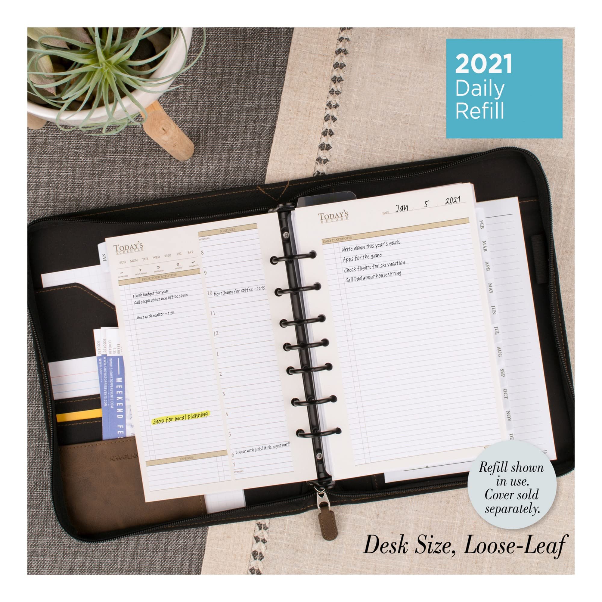 at-A-Glance Daily Planner Refill, 87242 Day-Timer, 2 Months, Undated, Size 4, 5-1/2" x 8-1/2" (031-225)