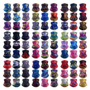 hcmy 12pcs neck gaiter balaclava multifunctional magic scarf sports tube uv face mask for men shield headband headwear for women