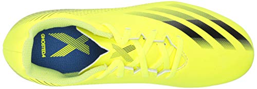 adidas Boy's X GHOSTED.4 Soccer Shoe, Solar Yellow/Black/Team Royal Blue, 5.5 Big Kid