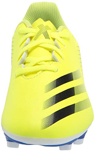 adidas Boy's X GHOSTED.4 Soccer Shoe, Solar Yellow/Black/Team Royal Blue, 5.5 Big Kid