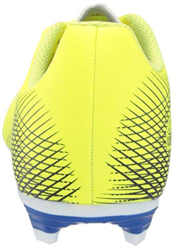 adidas Boy's X GHOSTED.4 Soccer Shoe, Solar Yellow/Black/Team Royal Blue, 5.5 Big Kid