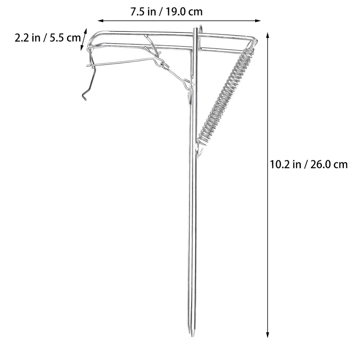 BESPORTBLE Auto Fishing Rod Holder Automatic Spring Fishing Rod Folding Holder Tip-Up Hook Setter