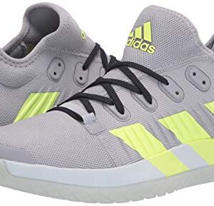 adidas Men's Stabil Next Gen Primeblue Volleyball Shoe, Halo Silver/Yellow/Ink, 8