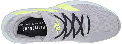 adidas Men's Stabil Next Gen Primeblue Volleyball Shoe, Halo Silver/Yellow/Ink, 8