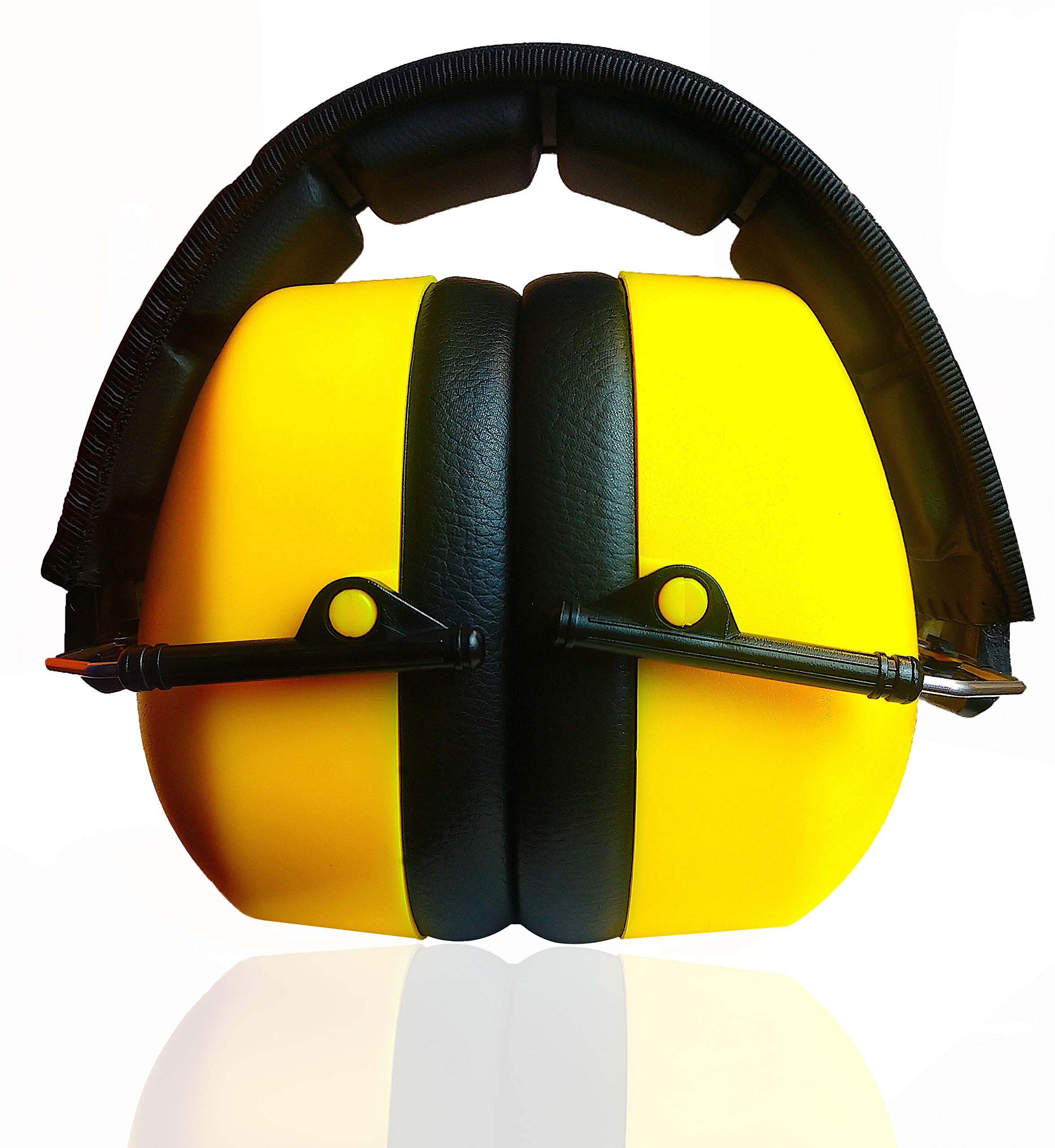 DECIBEL DEFENSE Professional Safety Ear Muffs - 37dB NRR - The HIGHEST Rated & MOST COMFORTABLE Ear Protection for Shooting & Industrial Use - PROFESSIONAL HEARING PROTECTION (SAFETY YELLOW)