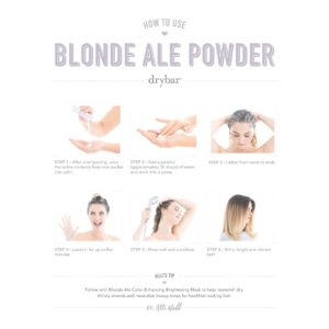 Drybar Blonde Ale Vibrance Boosting Brightening Powder | Great for Blonde, Gray, White and Highlighted Hair (6 Packets)