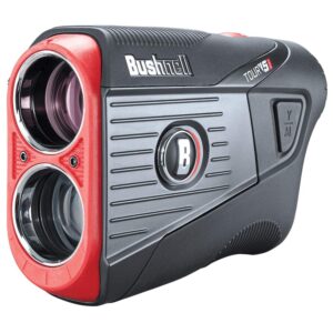 Bushnell Tour V5 (Standard) Golf Laser Rangefinder Patriot Pack PlayBetter Bundle | with Carrying Case, Divot Tool, PlayBetter Microfiber Towel and Two Batteries | Pinseeker Jolt, 6X Mag | 201901P