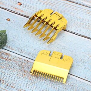 Universal Clipper Comb Attachment for, Professional Cutting Guide 1.5MM+4.5MM(electroplated plastics gold)