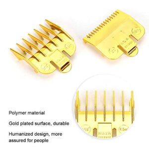 Universal Clipper Comb Attachment for, Professional Cutting Guide 1.5MM+4.5MM(electroplated plastics gold)