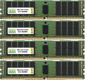 256gb 4x64gb ddr4-2666 pc4-21300 2rx4 rdimm ecc registered memory by nemix ram