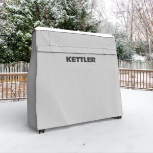 KETTLER Heavy-Duty Weatherproof Indoor/Outdoor Table Tennis Table Cover, Grey (7033-100)