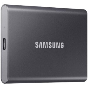 SAMSUNG T7 Portable SSD, 2TB External Solid State Drive, Speeds Up to 1,050MB/s, USB 3.2 Gen 2, Reliable Storage for Gaming, Students, Professionals, MU-PC2T0T/AM, Gray