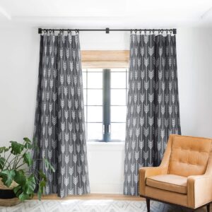 deny designs - 57458-bowc01 holli zollinger arrows grey blackout window curtain, 50" x 84"