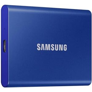 SAMSUNG T7 Portable SSD, 500GB External Solid State Drive, Speeds Up to 1,050MB/s, USB 3.2 Gen 2, Reliable Storage for Gaming, Students, Professionals, MU-PC500H/AM, Blue