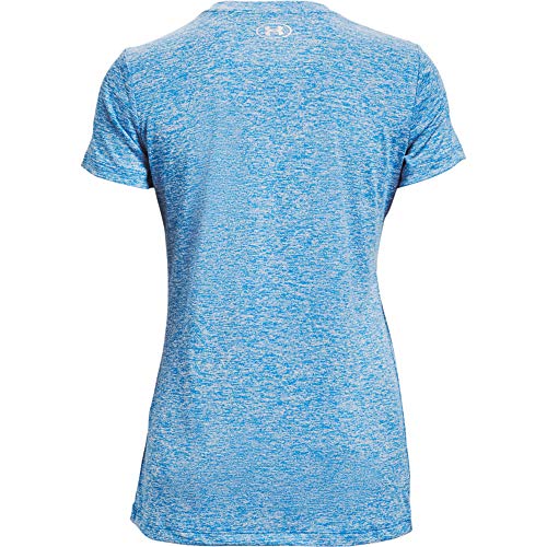 Under Armour Tech Twist Big Logo Short Sleeve Crew Neck T-shirt, Brilliant Blue/White, Large