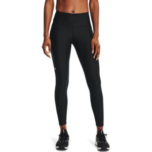 under armour womens heatgear armour high no-slip waistband pocketed leggings , black (001)/white , x-small