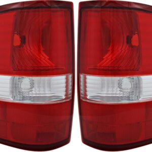 Compatible with Ford F150 Tail Lights Lamps Set 2004 2005 2006 2007 2008 Driver and Passenger Side