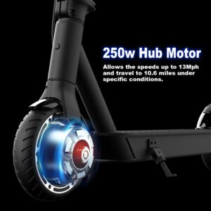 Hiboy S2 Lite Electric Scooter - 6.5" Solid Tires - Up to 10.6 Miles Long-Range & 13 MPH Portable Folding Commuting Scooter for Teens/Adults (Black)