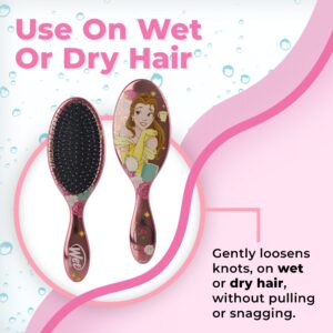 Wet Brush Disney Original Detangler Brush Princess Wholehearted - Rapunzel, Silver - All Hair Types - Ultra-Soft IntelliFlex Bristles Glide Through Tangles with Ease