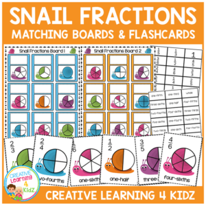 fraction matching boards & flashcards