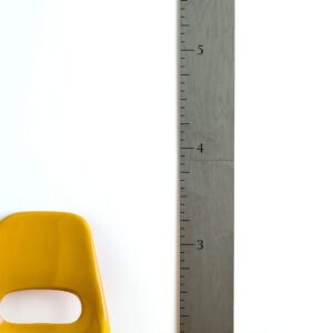 Headwaters Studio Wood Growth Chart for Wall - Growth Chart Wood Growth Chart for Kids Wooden Ruler Growth Chart Child Height Wall Chart Grow Chart for Wall Kids Wall Ruler Height Chart-Modern Gray