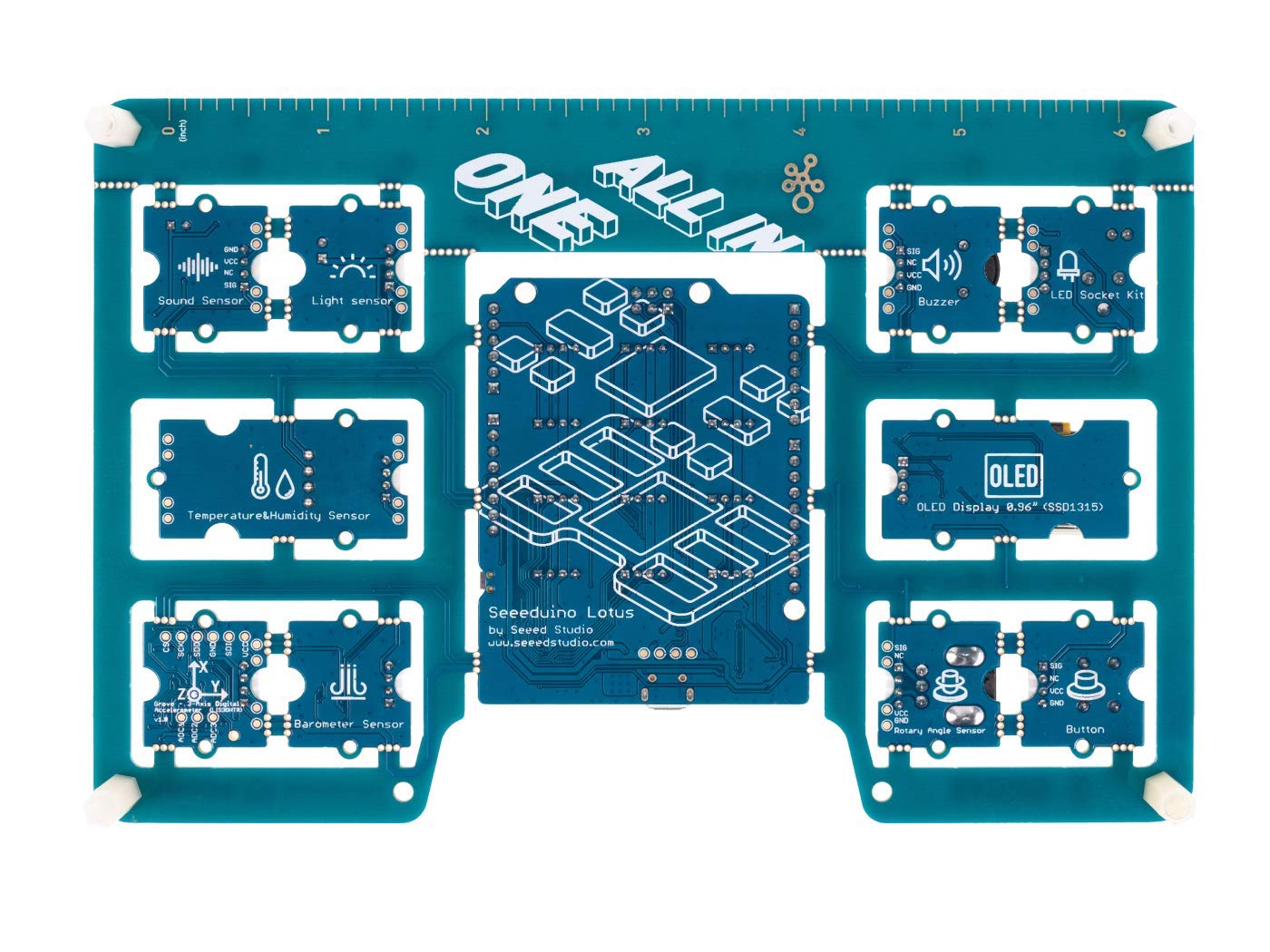 seeed studio Grove Beginner Kit for Arduino, Arduino Starter Kit All-in-one for STEAM Teaching, Arduino UNO Compatible Board with 10 Sensors and 12 Projects with Free Course.