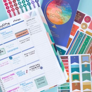 Erin Condren Designer Sticker Book - Too Cool for School, Edition 4 (694 Stickers) Decorative and Cute Stickers for Customizing Planners, Notebooks, and More