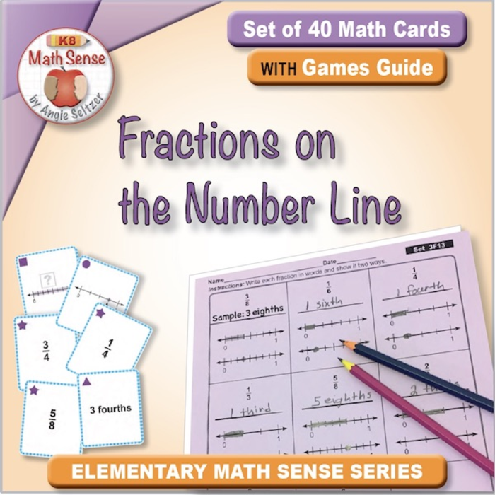 Fractions on the Number Line: 40 Math Cards with Games Guide 3F13