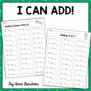 addition fact fluency to twenty {first and second grade math}