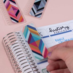 Erin Condren Designer Accessories - Snap-in Bookmarks - Oh So Retro, 3 Pack Compatible with Erin Condren Spiral Notebooks, Planners, Agendas and Much More