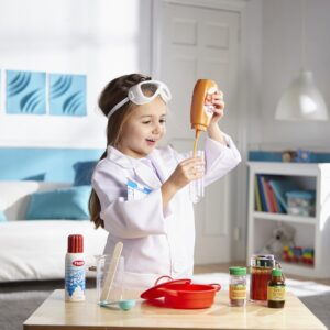 Melissa & Doug Scientist Role Play Costume Set (X pcs) - Lab Coat, Goggles, 6 Experiments