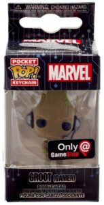 funko pocket pop! keychain: marvel - groot (gamer) exclusive