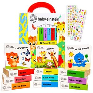 pip baby einstein board books set toddlers babies bundle ~ baby einstein my first library 12 book set baby einstein board book block with stickers (baby einstein books for infants)