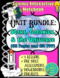 astronomy stars, galaxies, and universe interactive notebook