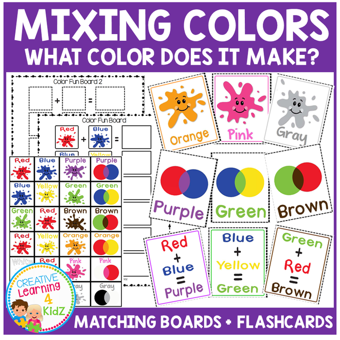 Color Mixing Boards & Flashcards