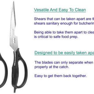 Kitchen Scissors - Come Apart Kitchen Shears for Cutting Chicken, Meat, Poultry, Seafood, Vegetable - Great Cooking Scissors Gadget