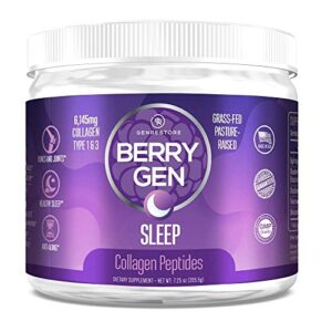 berry gen sleep (3) | natural sleep aid supplement | grass-fed collagen peptides type 1 & 3 | non-gmo, gluten free | 205.5 grams. (2)