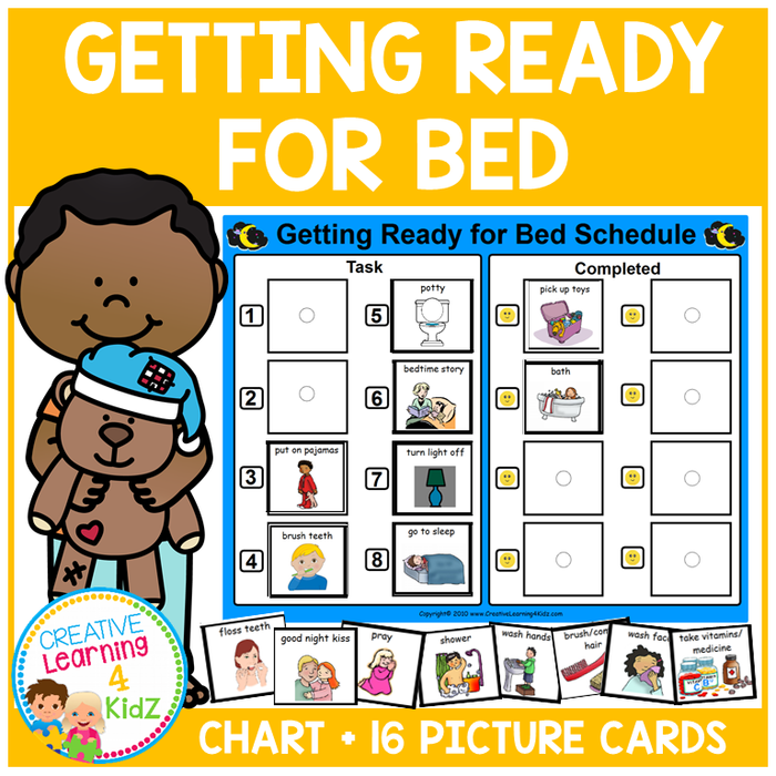 Getting Ready for Bed Visual Schedule