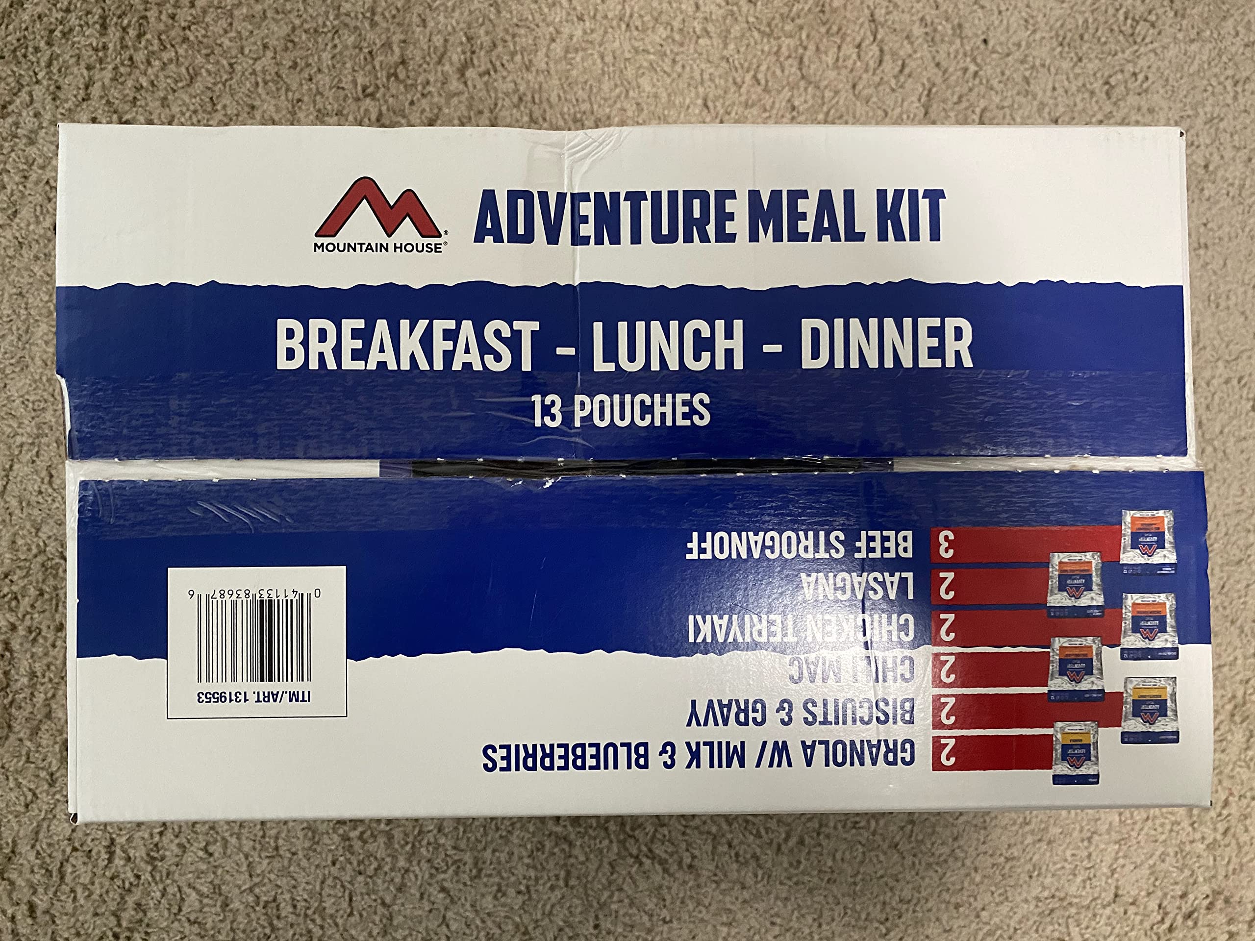 HM Mountain House Adventure Meal KIT, Breakfast - Lunch - Dinner, 13 Pouches