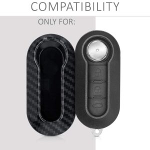 kwmobile Key Cover Compatible with Fiat Lancia - Carbon