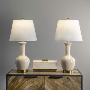 nuloom rockville 27" ceramic table lamp set