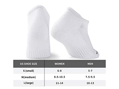 Wonder Young Mens Ankle Athletic Socks Cotton Mesh Cushioned Running Low Cut Tab Socks 6 Pairs