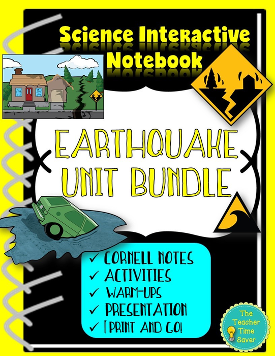 Earthquakes Science Interactive Curriculum Notebook