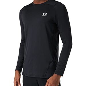 Under Armour Men's Armour HeatGear Fitted Long-Sleeve T-Shirt , Black (001)/White , XX-Large