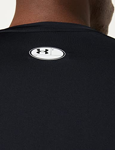 Under Armour Men's Armour HeatGear Fitted Long-Sleeve T-Shirt , Black (001)/White , XX-Large