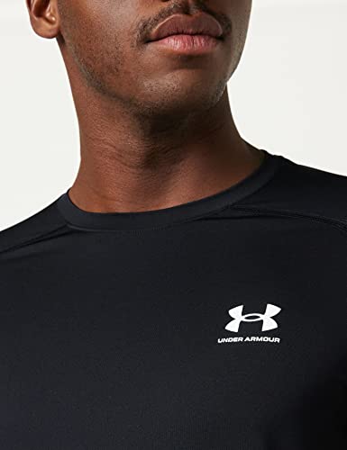 Under Armour Men's Armour HeatGear Fitted Long-Sleeve T-Shirt , Black (001)/White , XX-Large