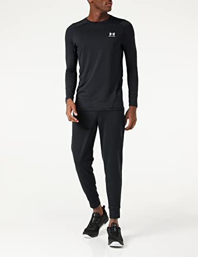 Under Armour Men's Armour HeatGear Fitted Long-Sleeve T-Shirt , Black (001)/White , XX-Large